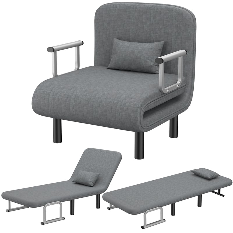 HALMAN Sillón Sofá Cama Plegable Gris | falabella.com