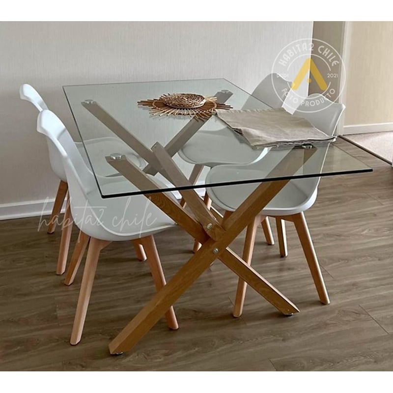 GENERICO Comedor Bianca 140cm -Rosado 4 puestos | falabella.com