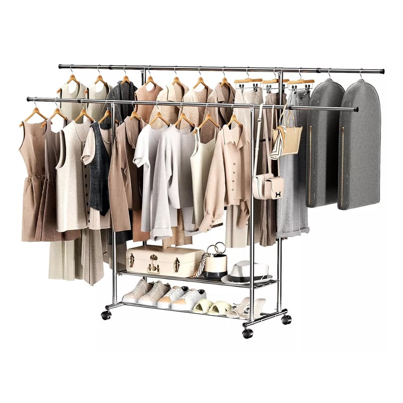 ARTDIY Perchero Exhibidor Con Ruedas De 2 Niveles Tendedero Ropa ...