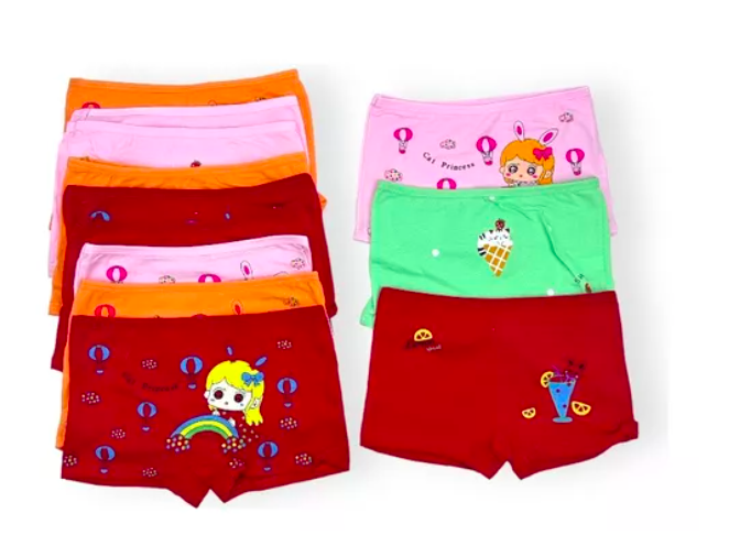 GENERICO Pack de 12 Pantaletas de Algodón para Niña - Cómodas y Suaves ...