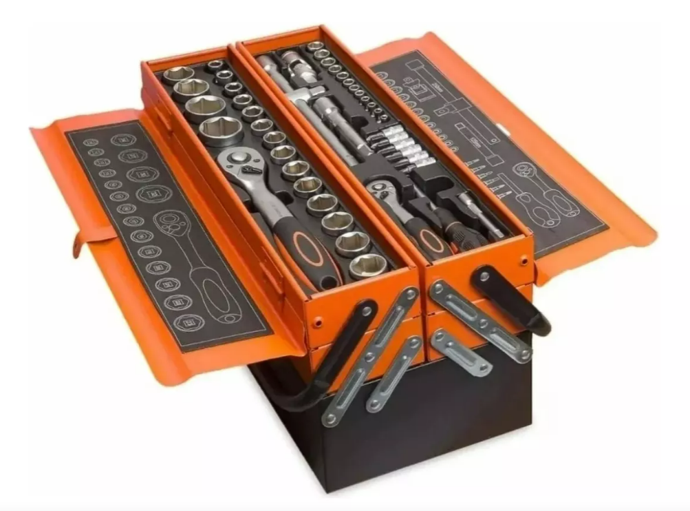 GENERICO Caja Herramientas 85 Piezas 3 Niveles Plegable Metal85pcs ...