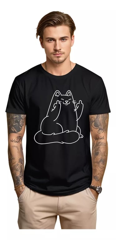 GENERICO Polera Gato Grosero Michi Finger | falabella.com