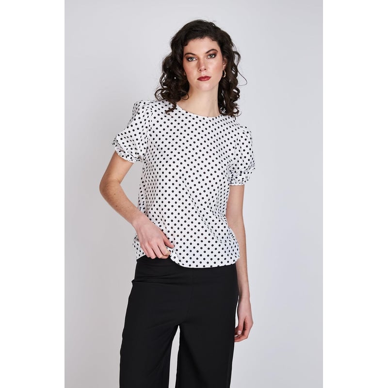 ECLIPSE Polera Manga Globo Claire Blanco Eclipse ECLIPSE | falabella.com