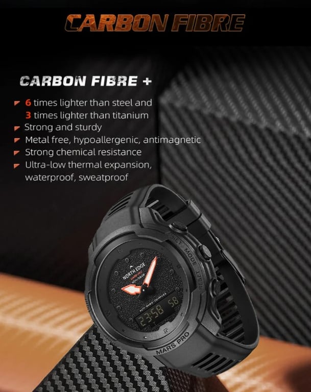NORTH EDGE Reloj Hombre NORTH EDGE MARS PRO Sport Outdoor Militar ...