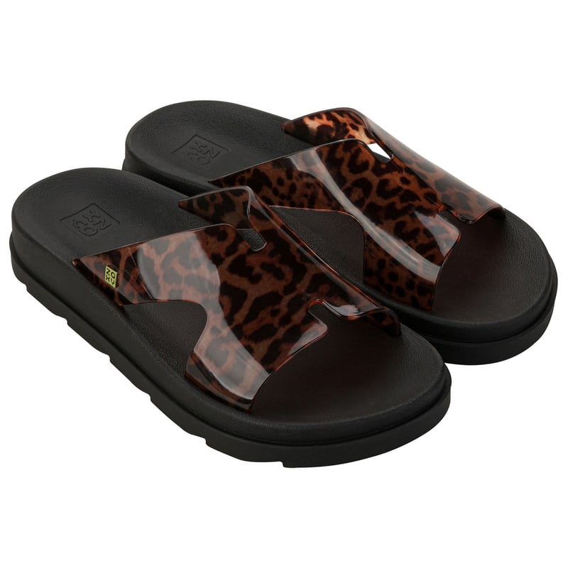 ZAXY Sandalia Mujer Negro AnimalPrint Zaxy | falabella.com