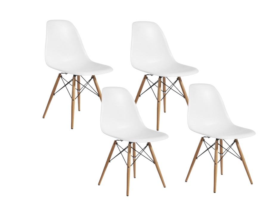 GENERICO Pack de 4 Silla Eames - Blanco | falabella.com