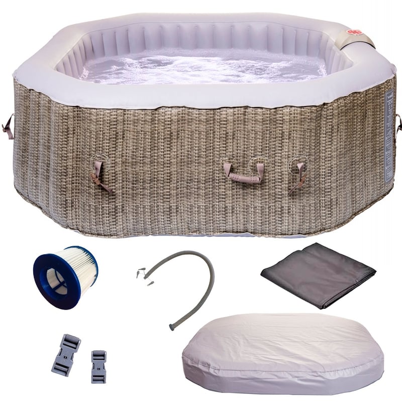 Jacuzzi Inflable Luxury - Rattan L155: 6 personas | Sodimac - Falabella