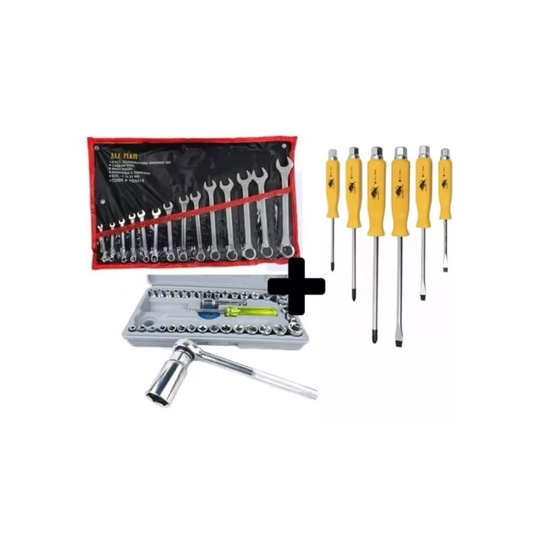 Set destornillador tipo golpe + Llaves Punta Corona 14 Piezas + Juego Dados 40 Piezas | Sodimac ...