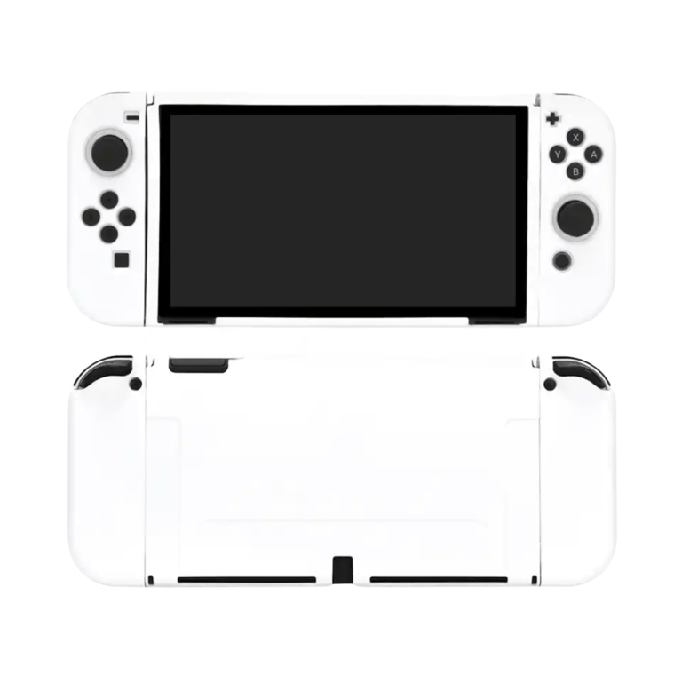Carcasa Funda Protectora Para Nintendo Switch Oled Silicona Blanco ...