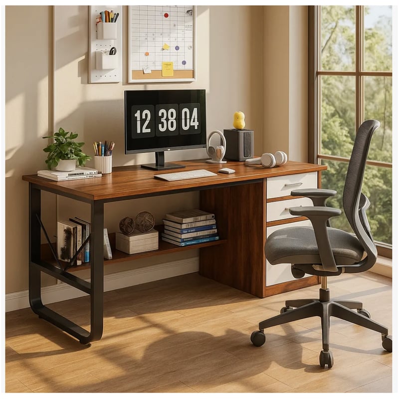 Escritorio Moderno Con Cajoneras 120x60x72cm Para Oficina | Sodimac Chile