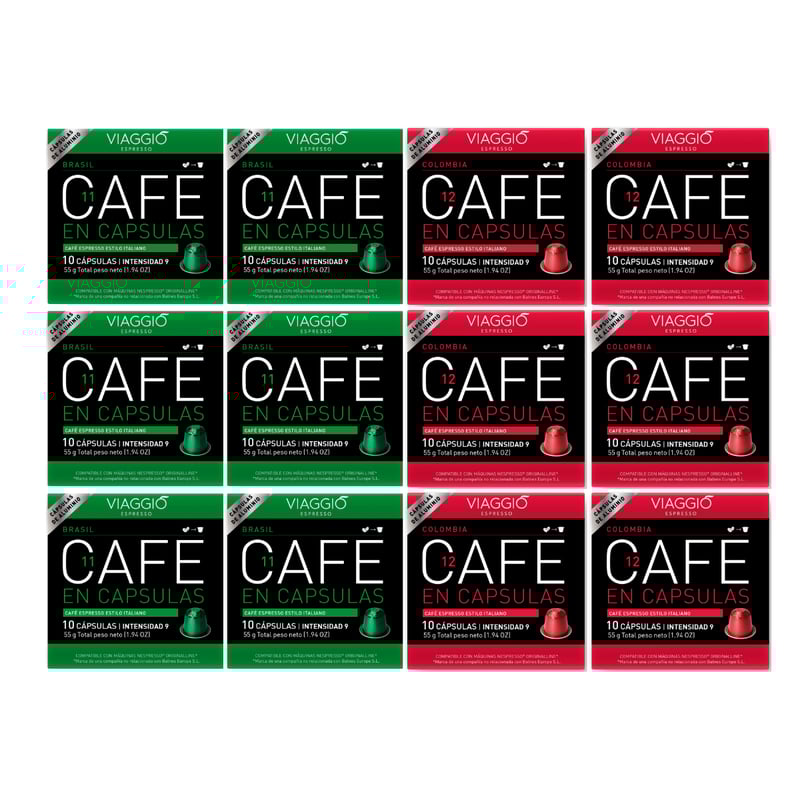 VIAGGIO ESPRESSO Pack 120 Cápsulas Café Mix Orígenes Viaggio para ...