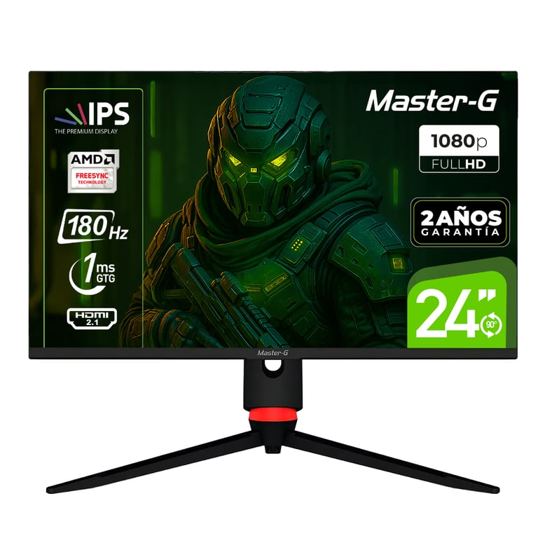MASTER G Monitor Gamer 24" FHD IPS Pivote 90 180Hz 1Ms MGMG2440 ...