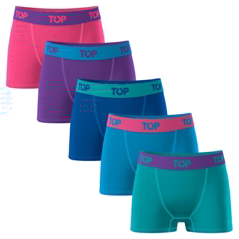 TOP Bóxer Medio NIÑA Algodón Pack 5 C1 Top | falabella.com