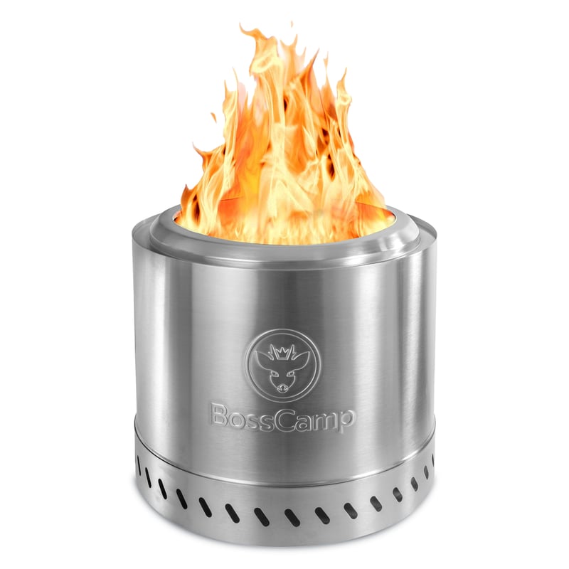 BOSSCAMP Brasero Fogón FireBoss Terraza Exterior Sin Humo 35Cm Silver ...