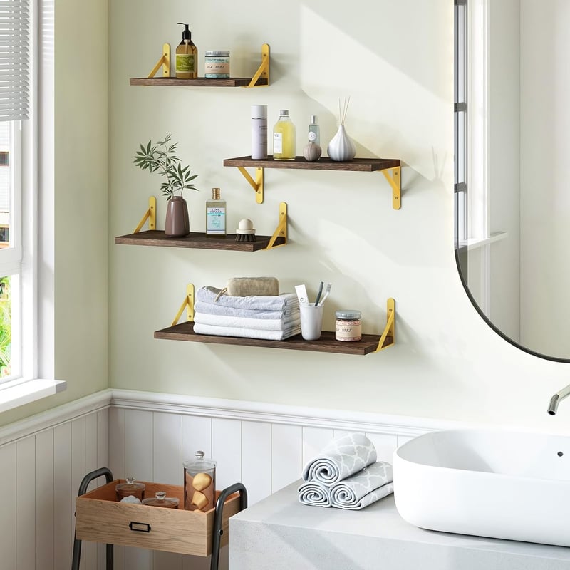 CASA BELLA Repisas Flotantes De Madera Modernas X4 PCS NANO487 ...