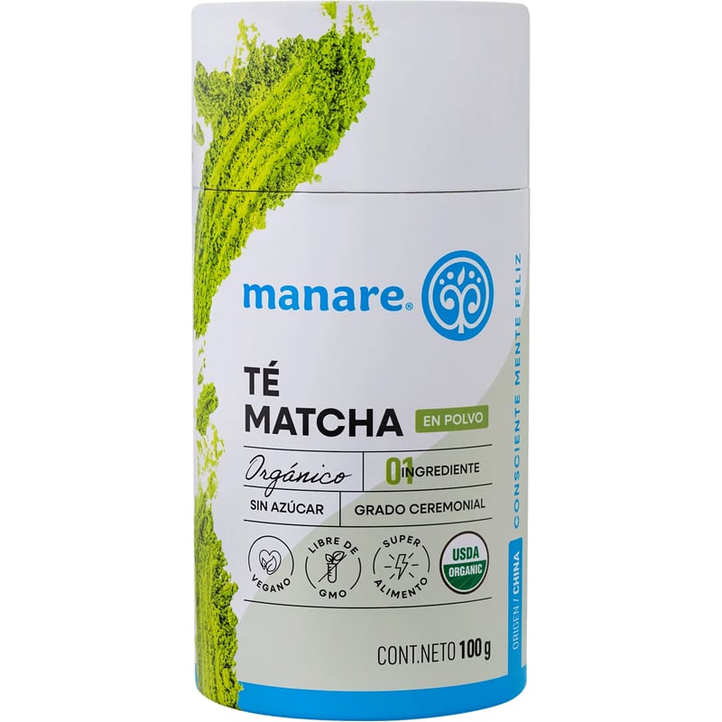 MANARE Té Matcha Orgánico En Polvo Ceremonial Manare 100g | falabella.com