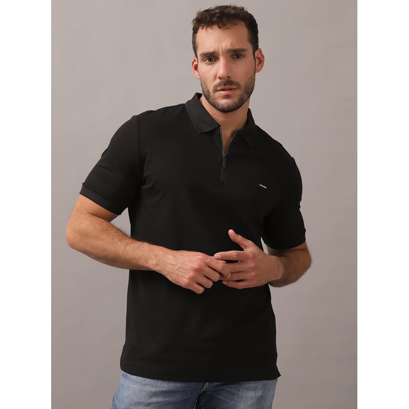 CALVIN KLEIN Polo Thermo Tech Logo Negro Calvin Klein | falabella.com