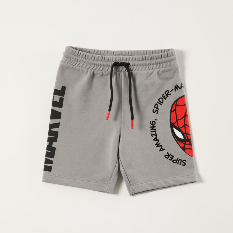 MARVEL Short Niño Cara Spiderman Gris Marvel | falabella.com