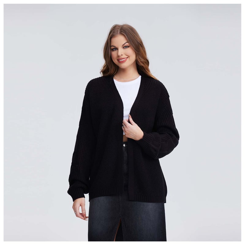 FASHION'S PARK Sweater Mujer Abierto Negro Fashion's Park | falabella.com