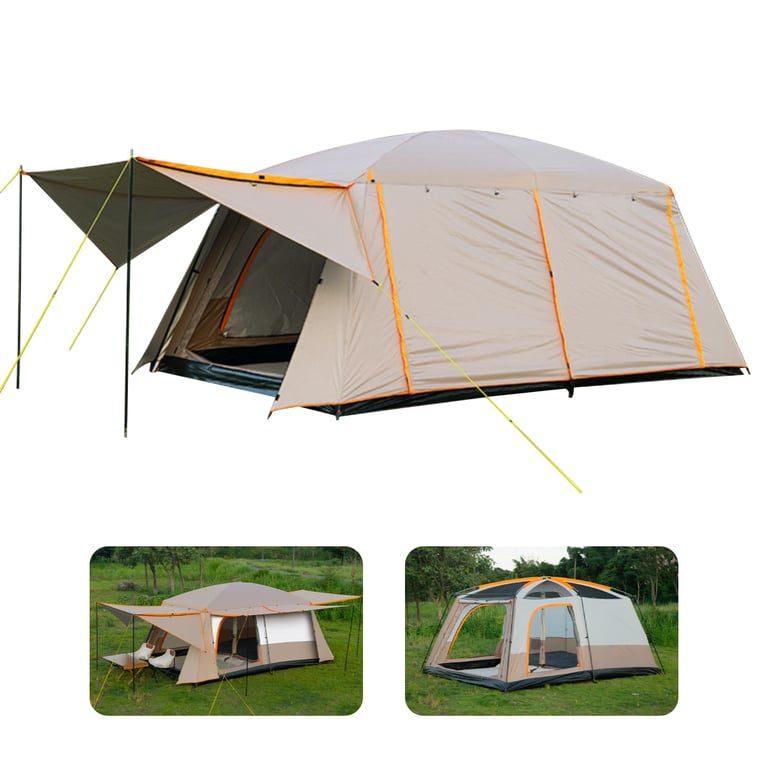 ELEMENT DESIGN Carpa 10 Personas Impermeable con Doble Capa y ...