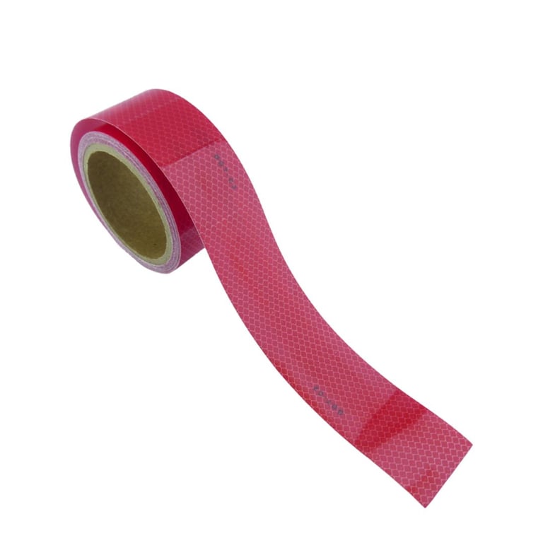 GENERICO Rollo de Cinta Reflectante de Seguridad Color Rojo 5 Metros ...