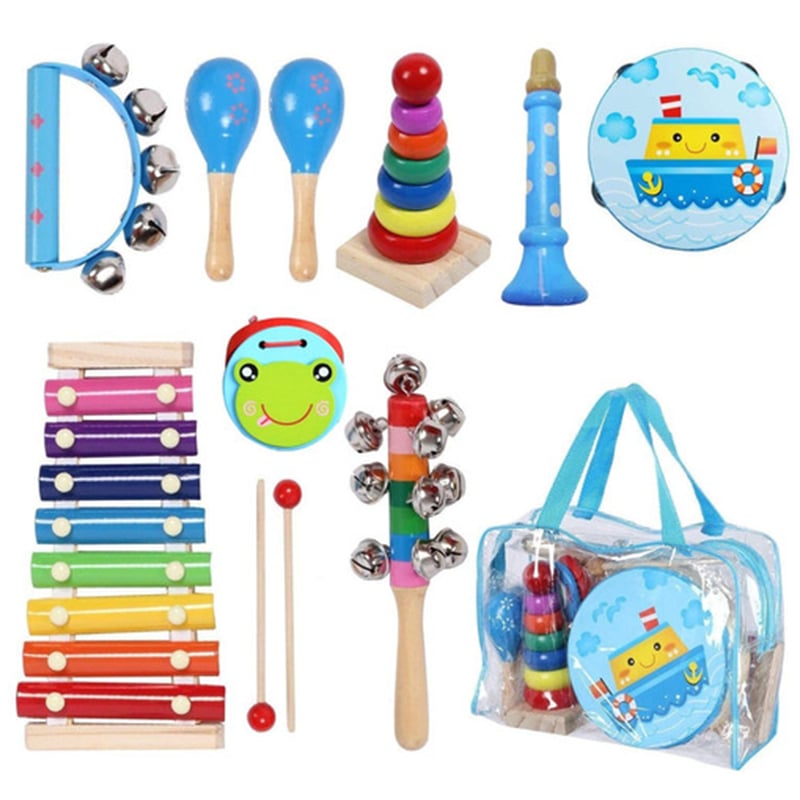 GENERAC Instrumentos Musicales Percusión De Madera Para Niños 12pcs ...