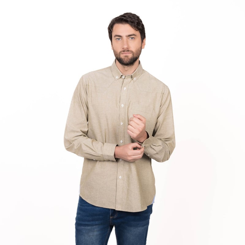 TRUVAL Camisa Oxford Chambray Slim Fit TRUVAL | falabella.com
