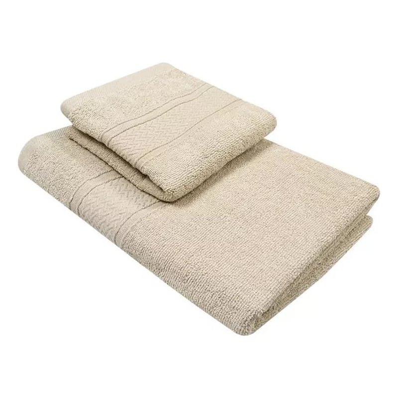 PALERMO Set 2 Toallas Color Beige - S0744B | falabella.com