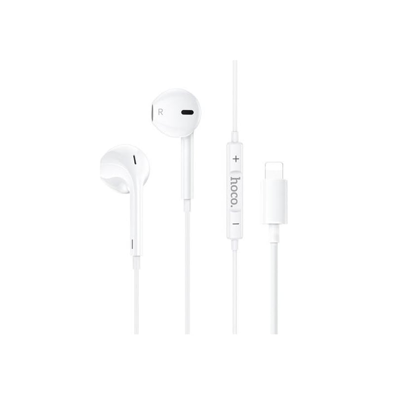 HOCO Audífonos Cableado Lightning iP M111 Sin Gomita White | falabella.com