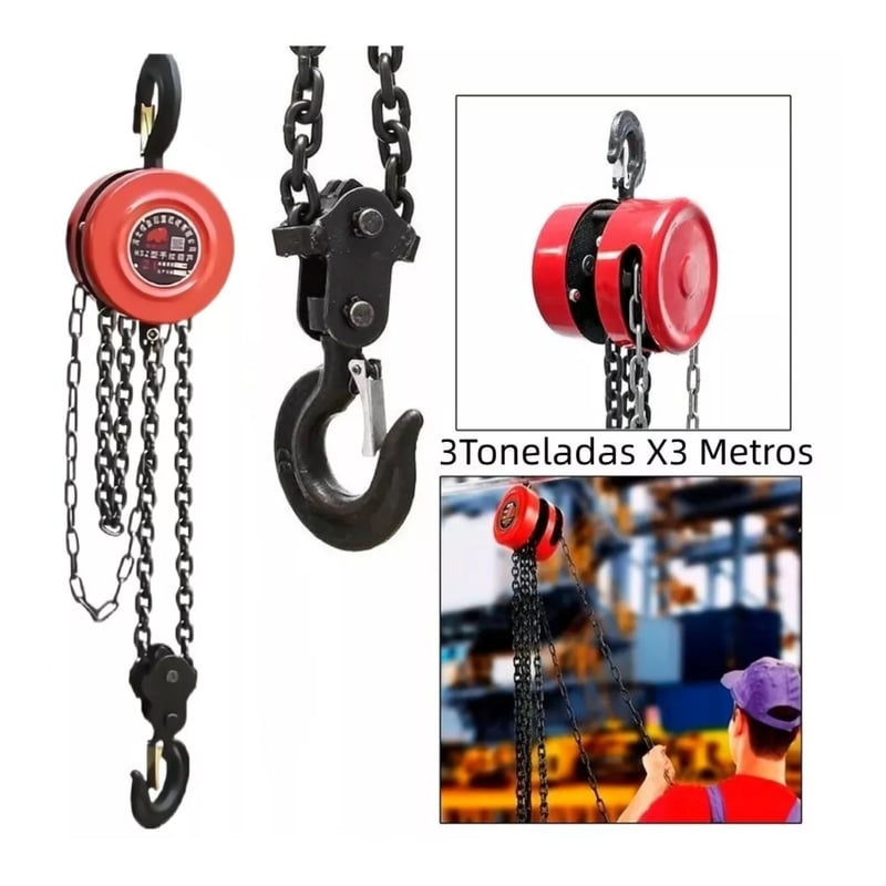 GENERICO Tecle Manual Con Cadena 3 Toneladas X3 Metros | falabella.com
