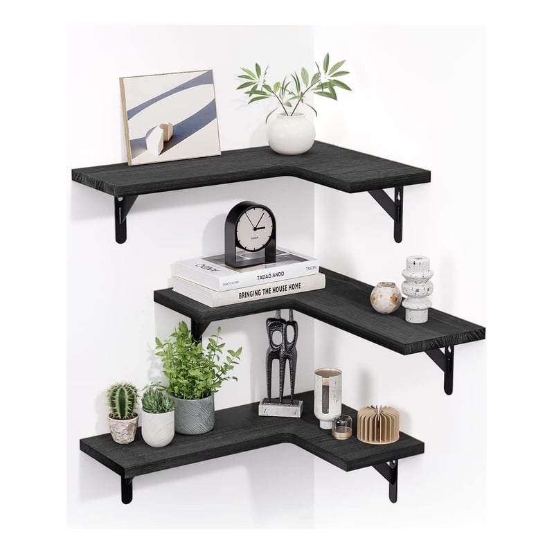 Repisas Esquineras Flotantes De Madera X3 Modernas Colores | Sodimac ...