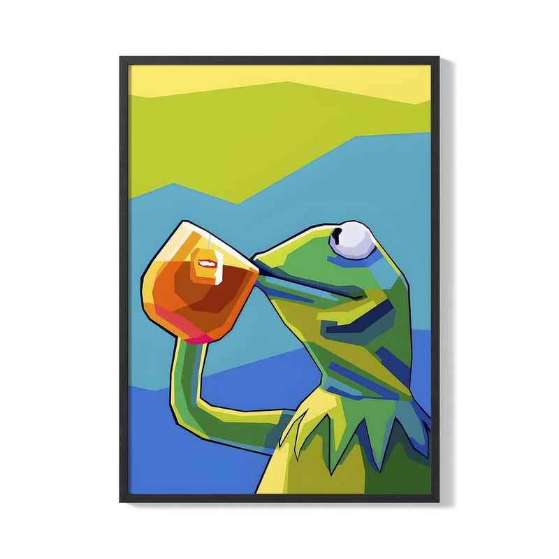 CREANGO CUADRO POSTER RANA KERMIT MEME 33X43 | falabella.com
