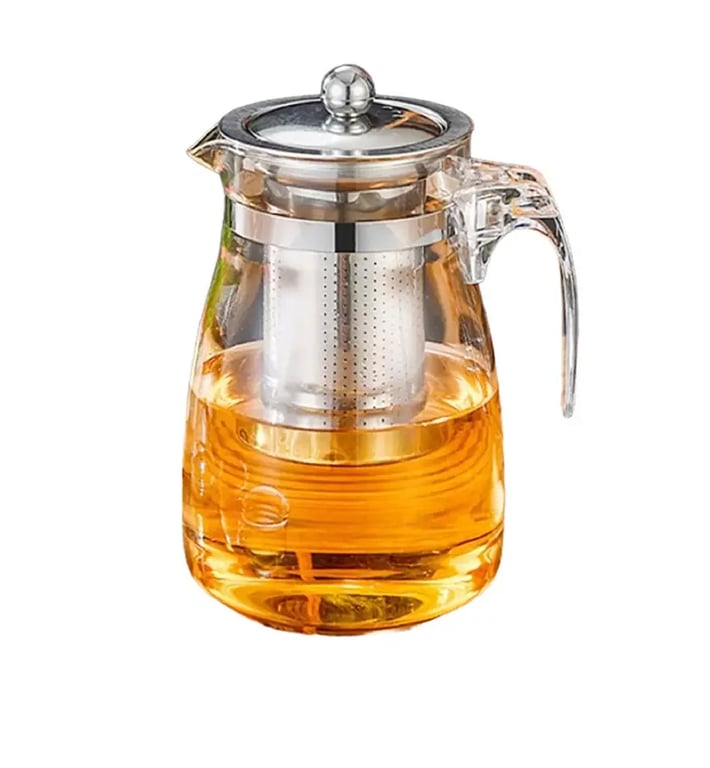 Tetera Té Infusiones Vidrio Con Filtro Acero Inox 750ml | Sodimac ...