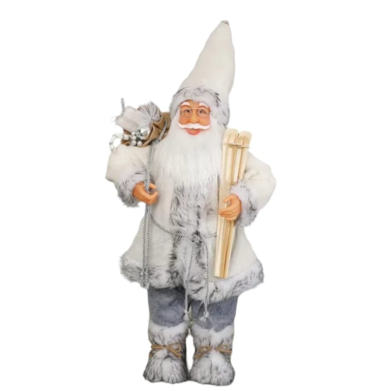 BAUL MAGICO Viejo Pascuero Muñeco De Navidad 35 Cm Blanco-Gris ...