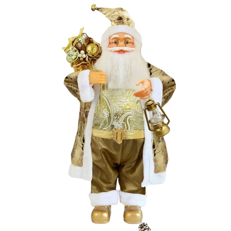 BAUL MAGICO Viejo Pascuero Muñeco De Navidad 50 Cm Dorado | falabella.com