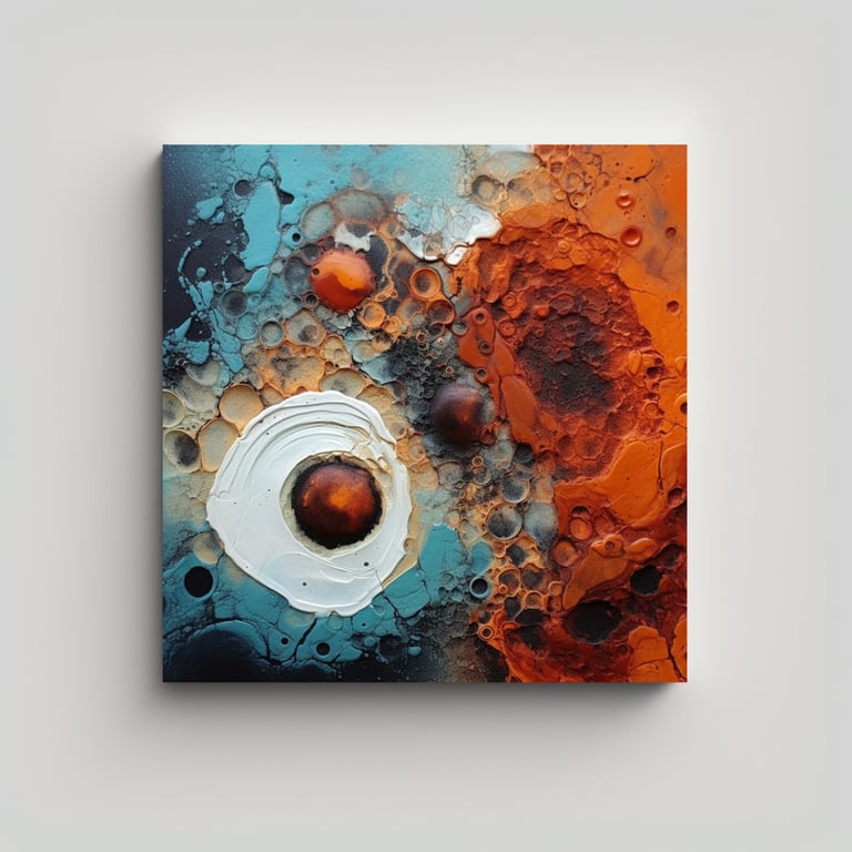 GENERICO Pintura Abstracta En Tela Efecto Visual Moderno 30x30 Cm ...