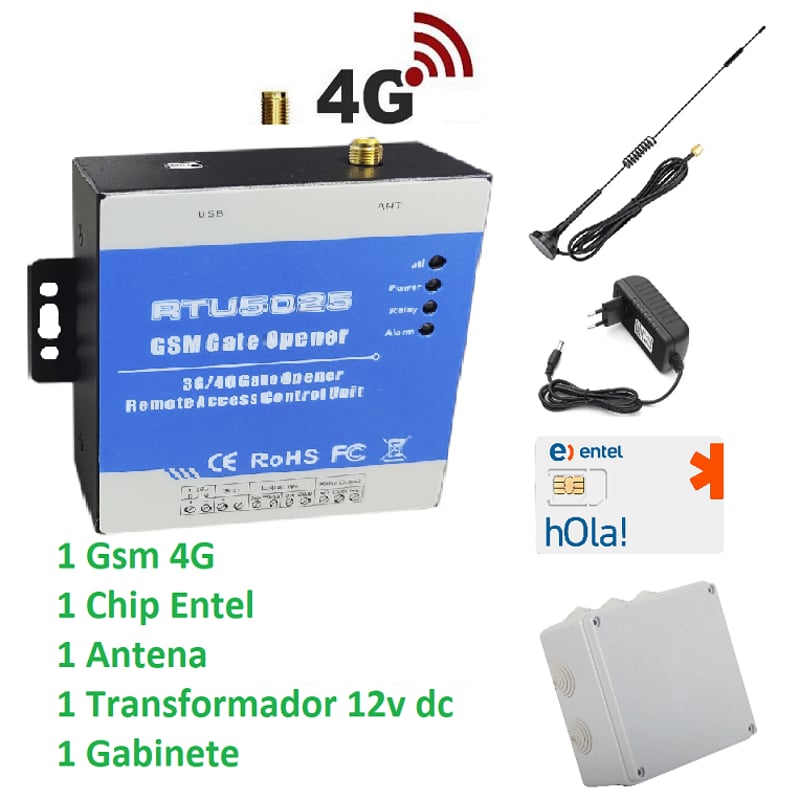 GENERICO Abre Porton Con Celular GSM Rtu-5025 4G 1000 Usuarios | falabella.com