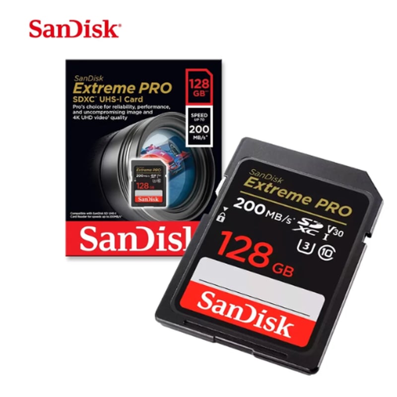 SANDISK TARJETA SD SANDISK EXTREME PRO 4K 128GB 200MBSG | falabella.com