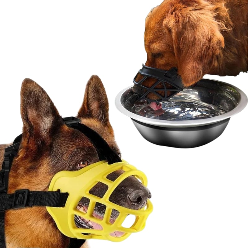 Bozal Para Perros De Goma - Talla 4 - Color Amarillo | Sodimac - Falabella