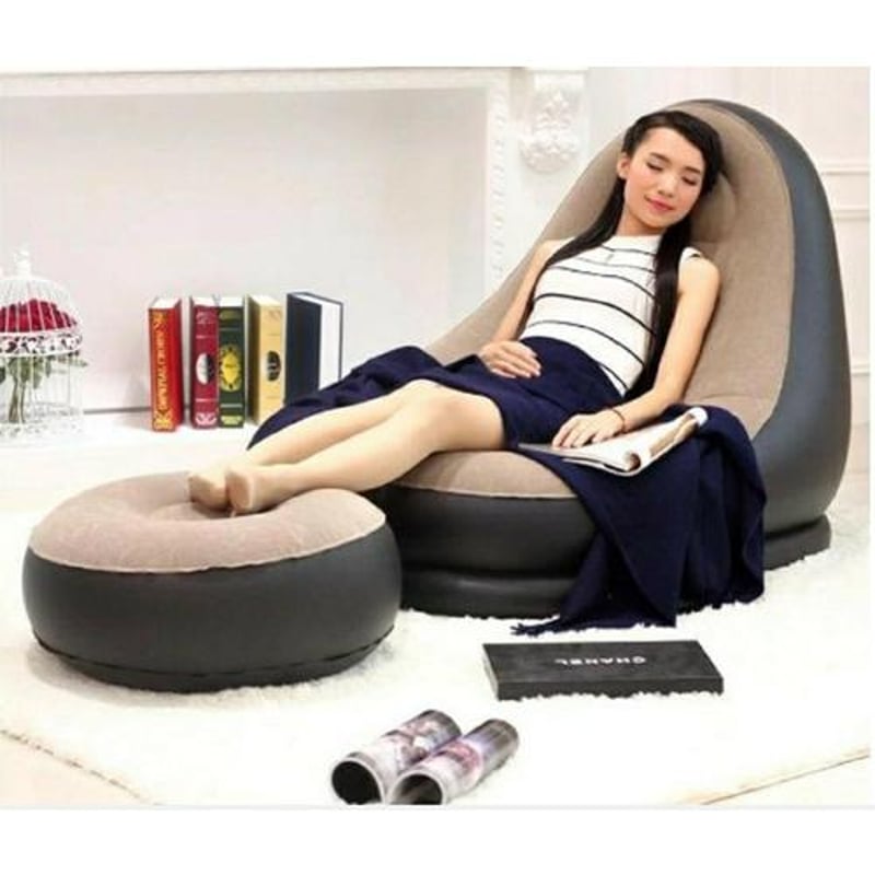 Sofá Puf Inflable Ultra Cómodo con Posapiés y Bomba Manual | Sodimac - Falabella