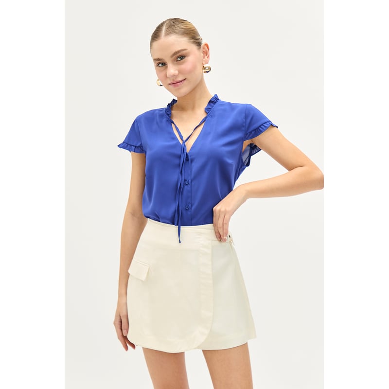 IO Blusa Lisa Azul iO | falabella.com