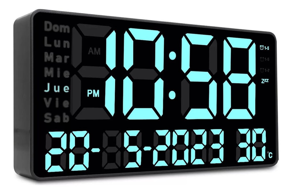 GENERICO Reloj Digital LED de Pared con Calendario y Temperatura ...