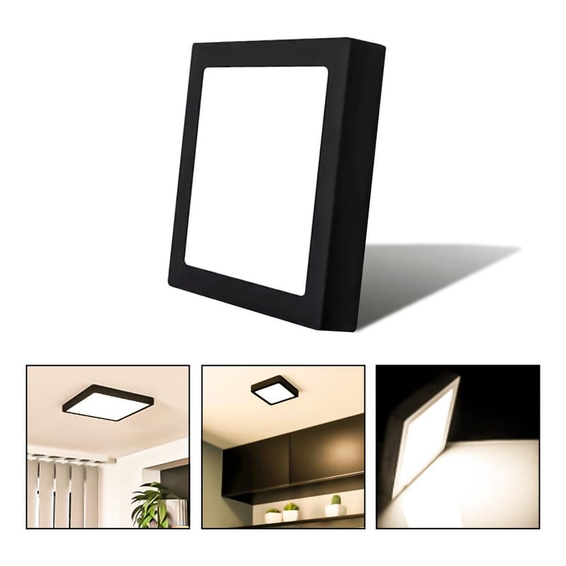 GENERICO Foco LED Cuadrado 18W Borde Negro para Techo | falabella.com