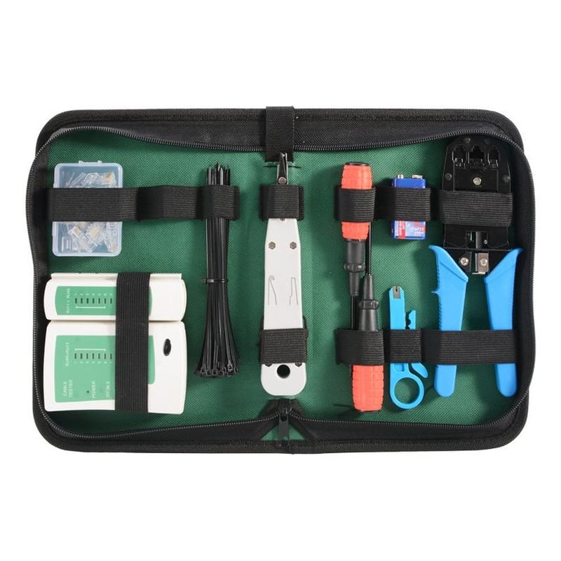 GENERICO Kit de Herramientas para Redes RJ45 y RJ11 con Crimpadora ...