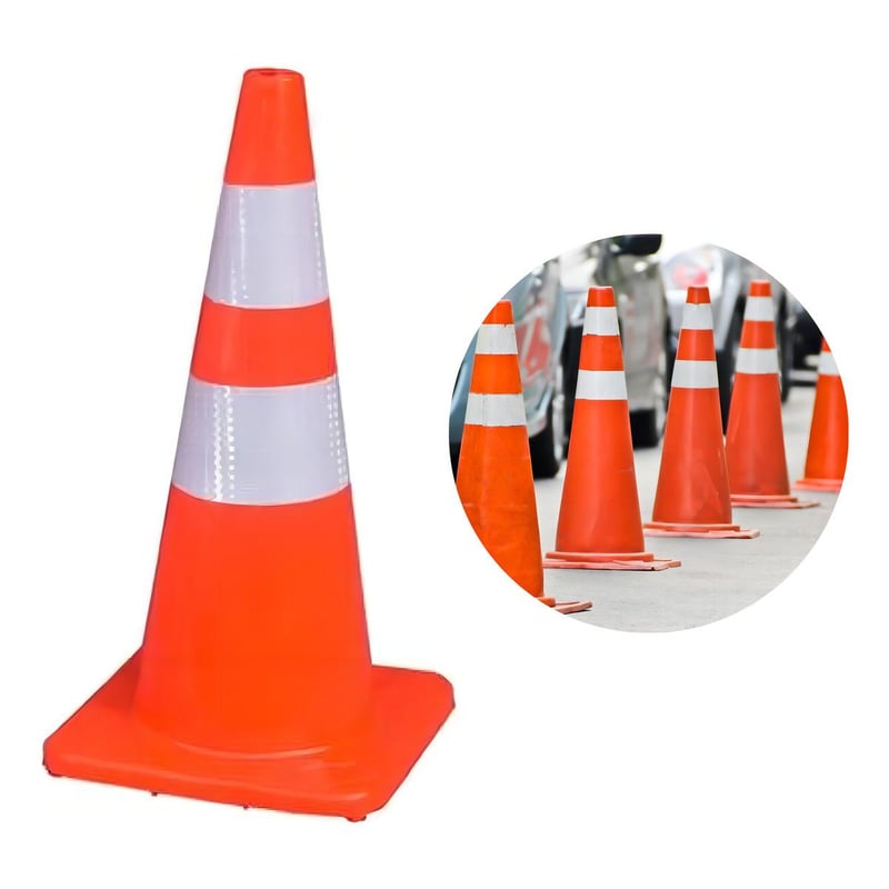 Cono de Tráfico y Seguridad 70 cm con Cintas Reflectantes | Sodimac ...