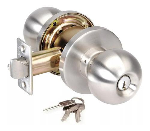 Chapa Cerradura para Puertas Interior y Exterior Color Plateado ...