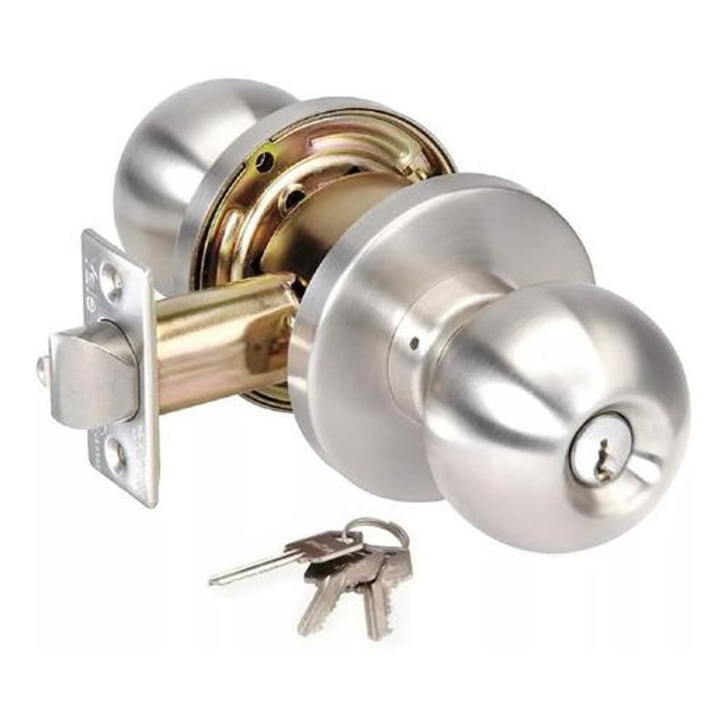 Chapa Cerradura para Puertas Interior y Exterior Color Plateado ...