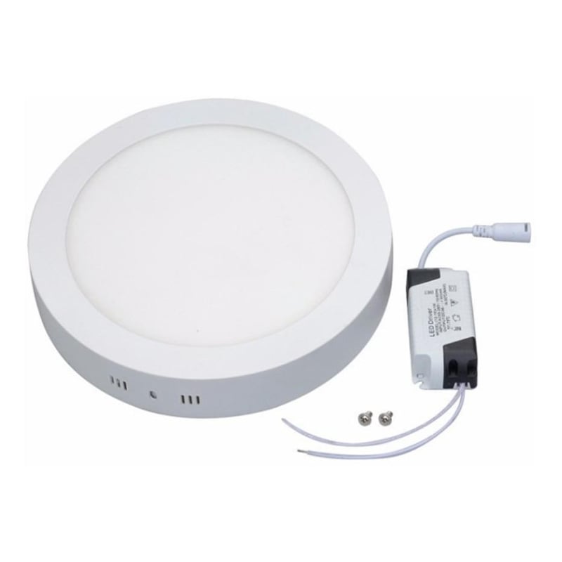 GENERICO Pack de 10 Plafones LED Redondos 18W Luz Cálida y Fría ...