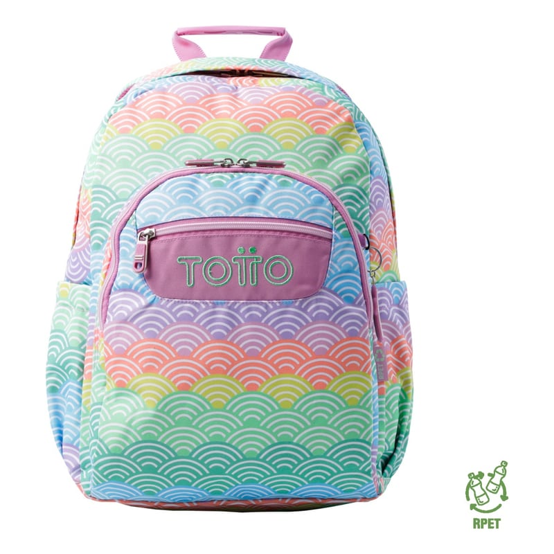 TOTTO Totto Mochila Notebook Escolar Niña Impermeable 20L Eco001 ...