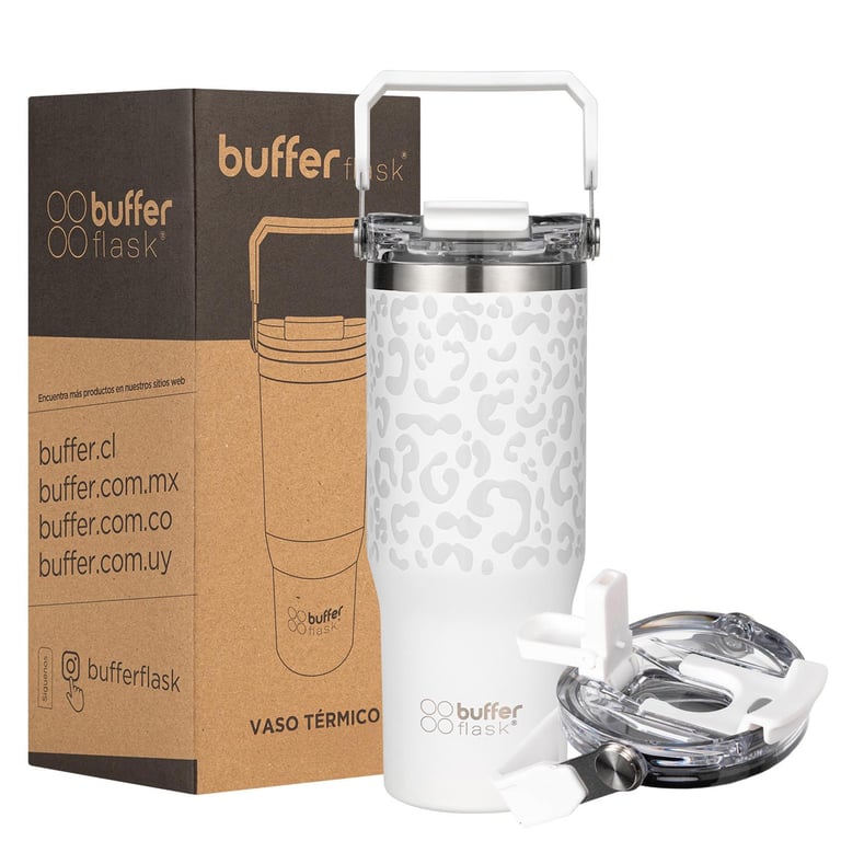 BUFFER FLASK Vaso Tumbler Termico Botella Agua Buffer Inox 830 ml ...